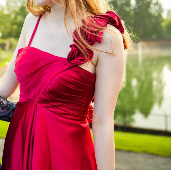 Dresses | Custom Made Red Prom Dress | Poshmark